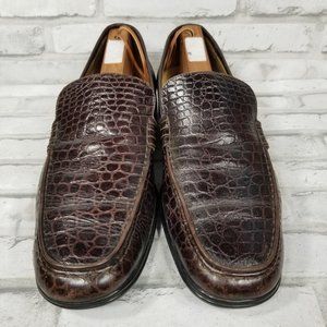 Cole Haan | Shoes | Cole Haan Croc Crocodile Print Loafers Men Shoes ...
